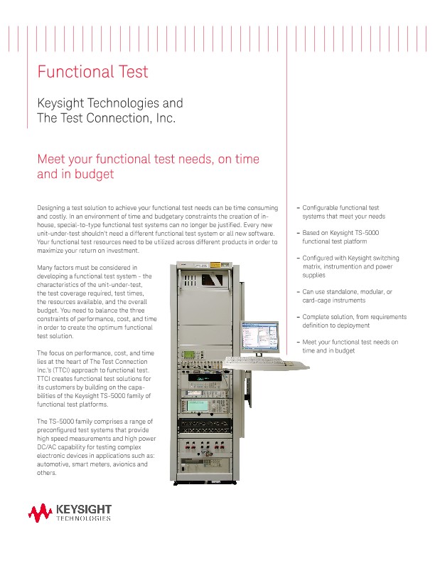 Functional Test PDF Asset Page | Keysight