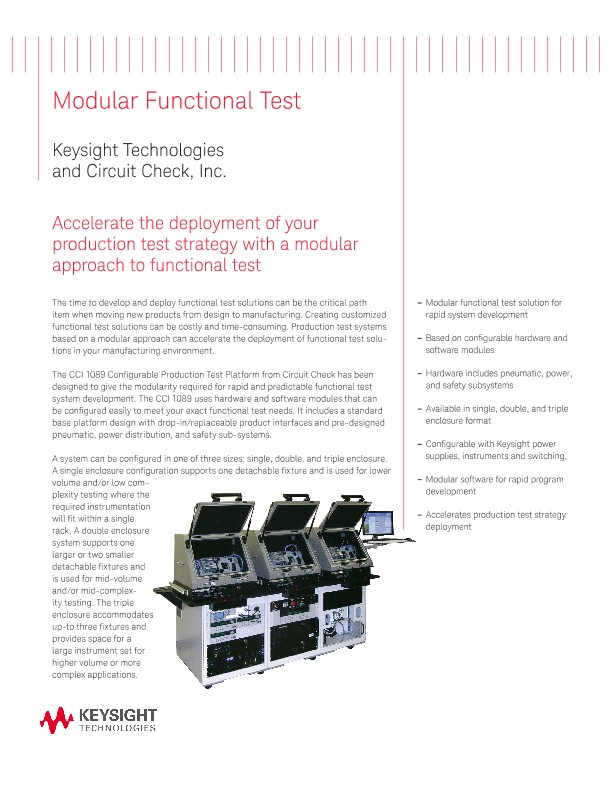 Modular Functional Test PDF Asset Page | Keysight