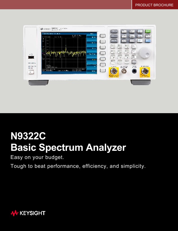 N9322C Basic Spectrum Analyzer PDF Asset Page | Keysight