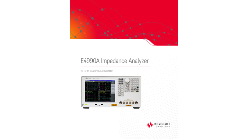E4990A Impedance Analyzer, 20 Hz to 10/20/30/50/120 MHz | Keysight