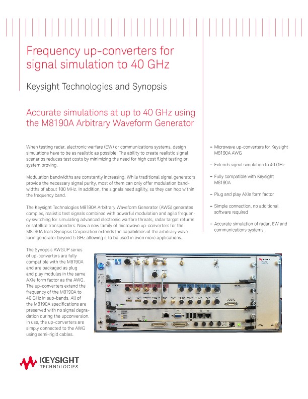 Microwave frequency up-converters extend signal simulation to 40GHz PDF ...