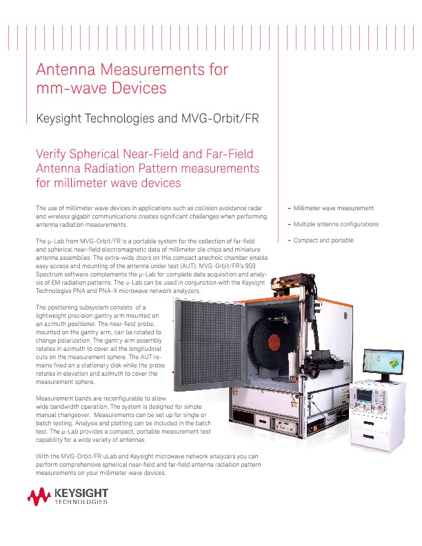 Antenna Measurements for mm-wave Devices PDF Asset Page | Keysight
