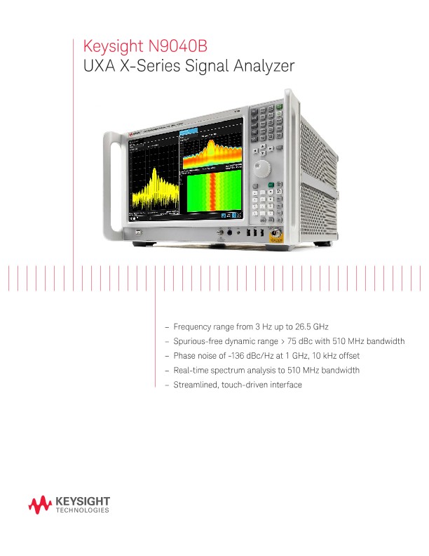 N9040B UXA X-Series Signal Analyzer PDF Asset Page | Keysight