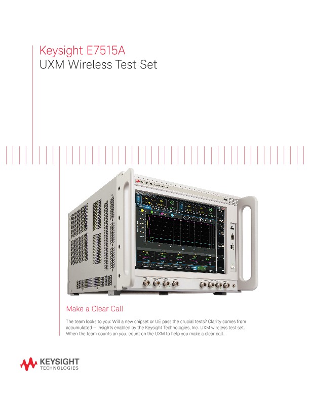 E7515A UXM Wireless Test Set PDF Asset Page | Keysight