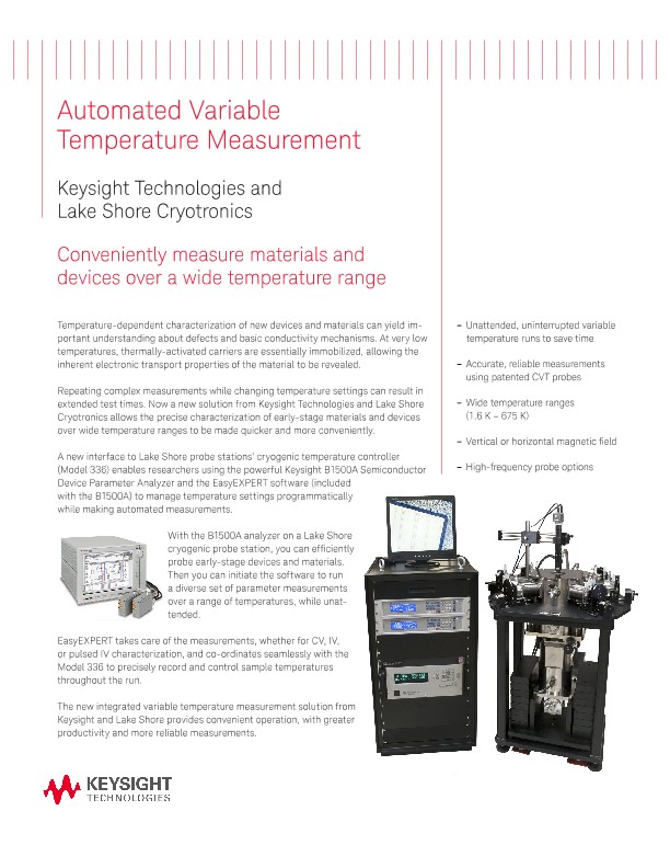 Automated Variable Temperature Measurement PDF Asset Page | Keysight