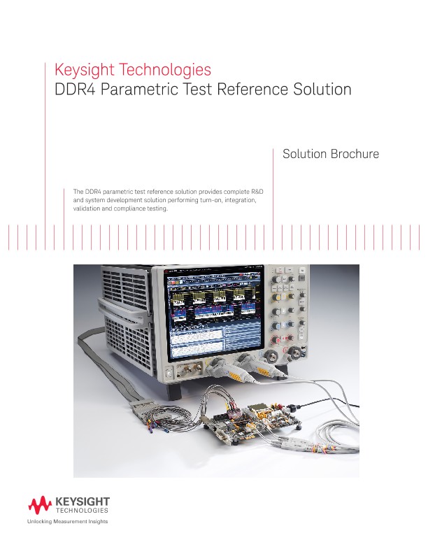 DDR4 Parametric Test Reference Solution PDF Asset Page | Keysight