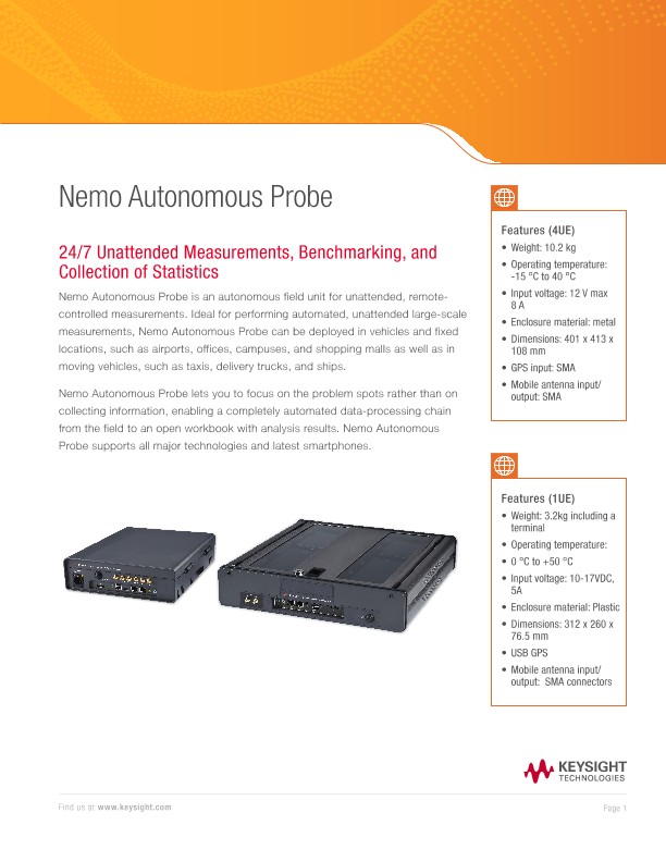 Nemo Autonomous Probe PDF Asset Page | Keysight