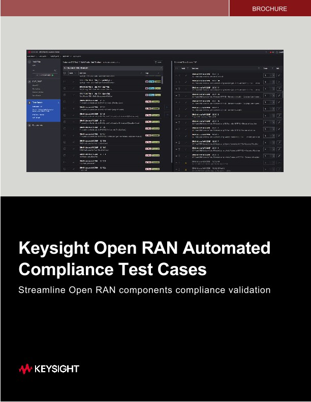 Keysight Open RAN Automated Compliance Test Cases PDF Asset Page | Keysight