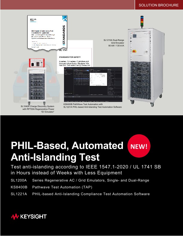 PHIL-Based, Automated Anti-Islanding Test PDF Asset Page | Keysight