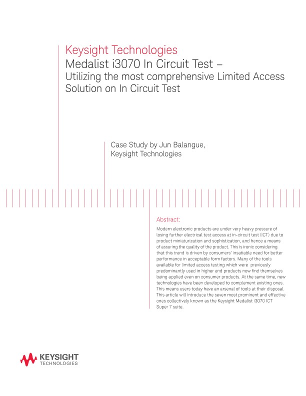 Utilizing Limited Access Tools on ICT System PDF Asset Page | Keysight