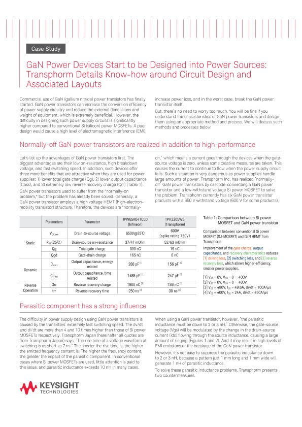 GaN Power Devices Start to be Designed into Power Sources PDF Asset ...