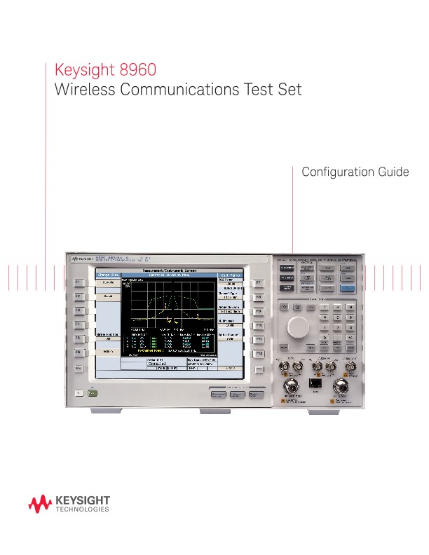8960 Series 10 Wireless Communications Test Set PDF Asset Page | Keysight