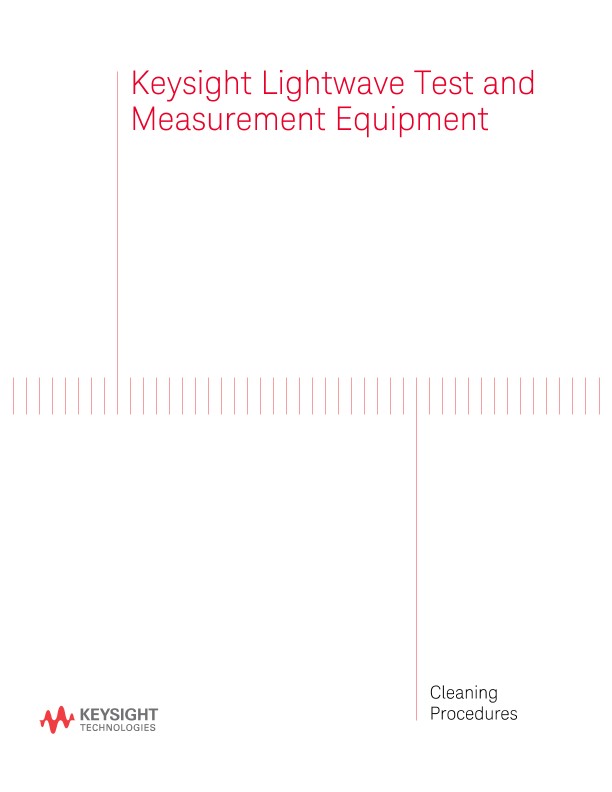 Lightwave Test and Measurement Equipment, Cleaning Procedure PDF Asset ...