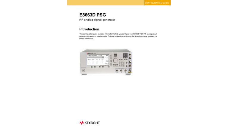 PSG 신호 생성기 | 키사이트