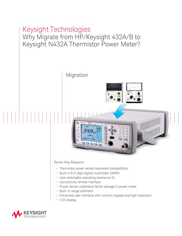 Why Migrate from Keysight 432A/B to Keysight N432A Thermistor Power ...
