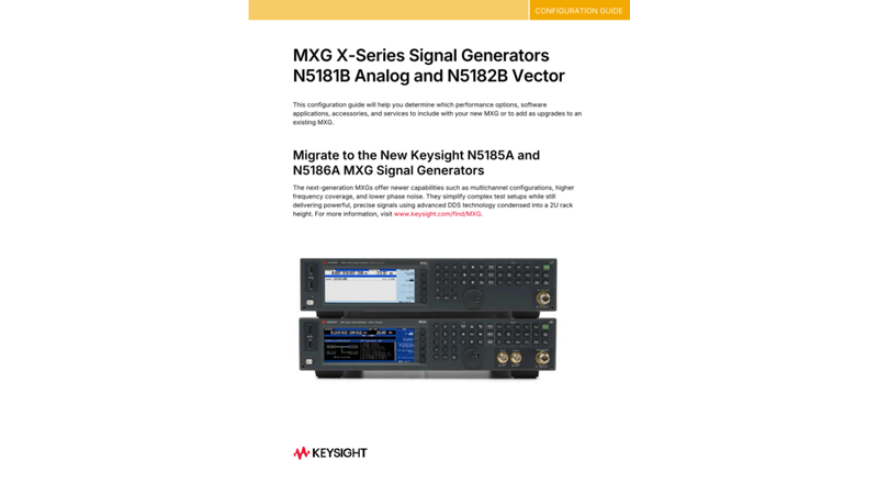 MXG Signal Generators | Keysight