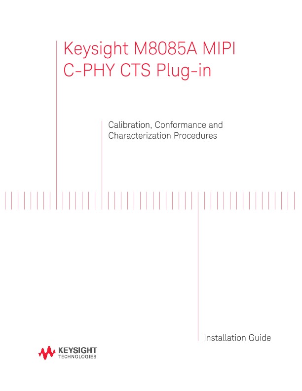 Keysight M8085A MIPI C-PHY CTS Plug-in Installation Guide PDF Asset ...