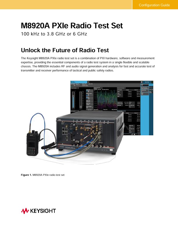 M8920A Radio Test Set PDF Asset Page | Keysight