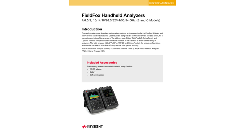 FieldFox Handheld Spectrum Analyzers | Keysight