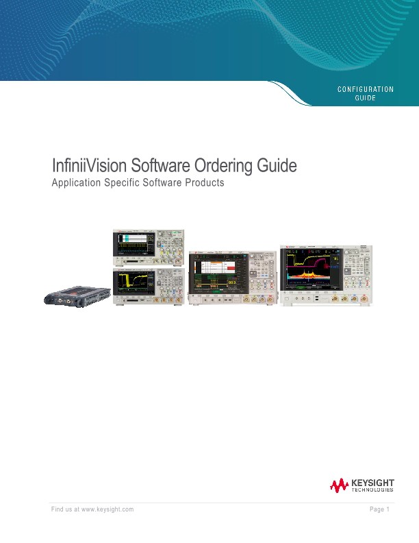 InfiniiVision Software Ordering Guide PDF Asset Page | Keysight
