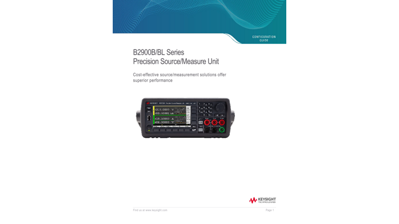 B2900 Series Precision Source/Measure Units (SMU) | Keysight