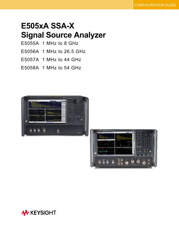 E5055A SSA-X Signal Source Analyzer PDF Asset Page | Keysight