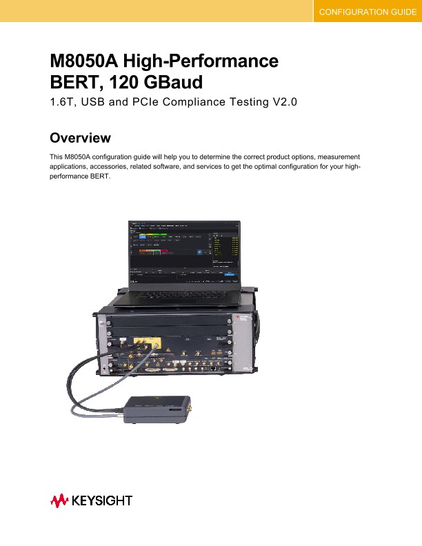 M8050A High-Performance BERT, 120 GBaud PDF Asset Page | Keysight