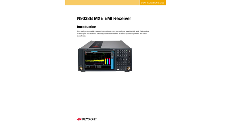 N9038B MXE EMI Test Receiver, 3 Hz to 44 GHz | Keysight