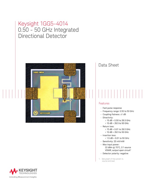 1GG5-4014 0.50 - 50 GHz Integrated Directional Detector PDF Asset Page ...
