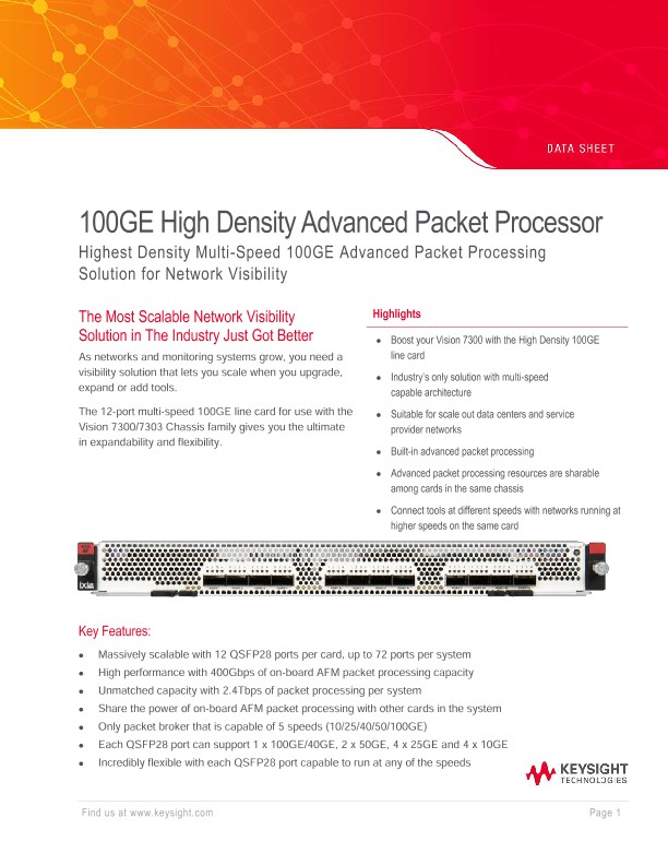 100GE High Density Advanced Packet Processor PDF Asset Page | Keysight