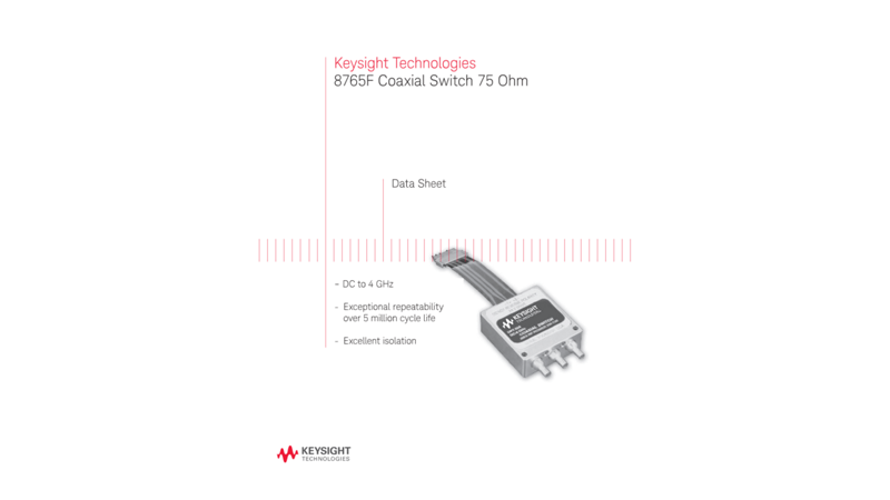 8765F Coaxial Switch, DC to 4 GHz, SPDT, 75 Ohms | Keysight