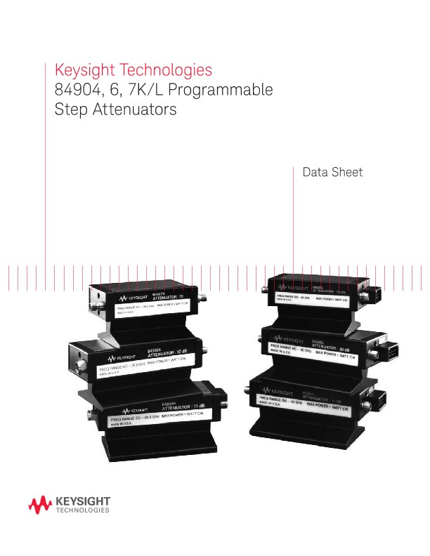 84904, 6, 7K/L Programmable Step Attenuators PDF Asset Page | Keysight