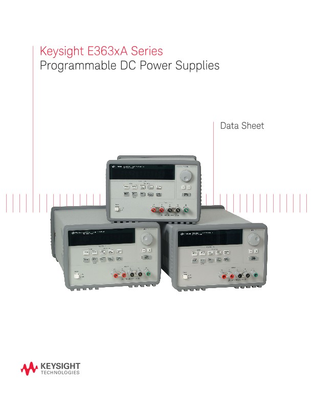 E363xA Series Programmable DC Power Supplies PDF Asset Page | Keysight