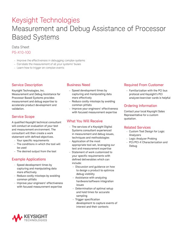 Measurement and Debug Assistance PDF Asset Page | Keysight