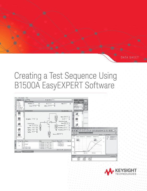 Creating a Test Sequence Using Keysight EasyEXPERT Software PDF Asset ...