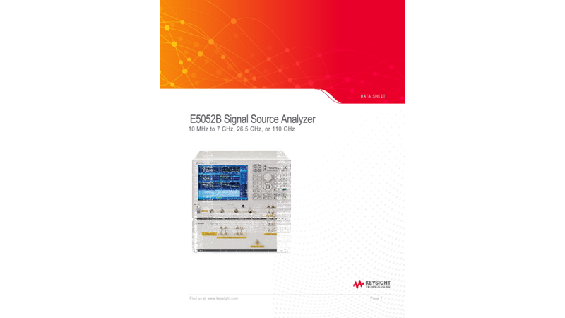 E5052B Signal Source Analyzer (SSA) | Keysight