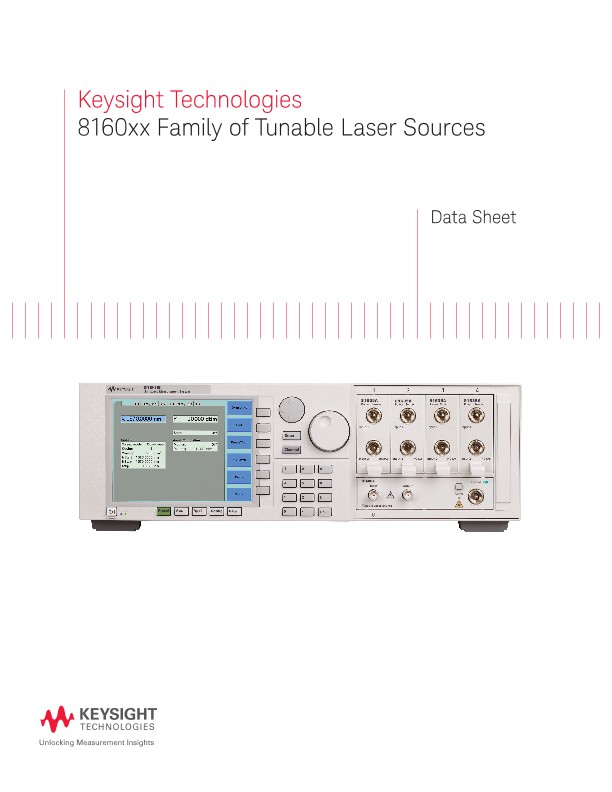 8160xx Family of Tunable Laser Sources PDF Asset Page | Keysight