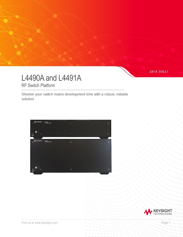 L4490A/91A RF Switch Platform PDF Asset Page | Keysight