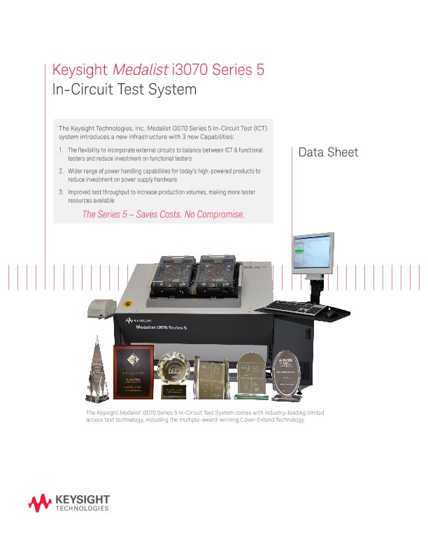 Medalist i3070 Series 5 In-Circuit Test System PDF Asset Page | Keysight