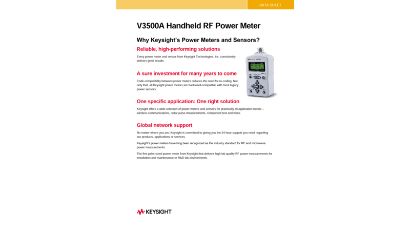 V3500A Handheld RF Power Meter | Keysight