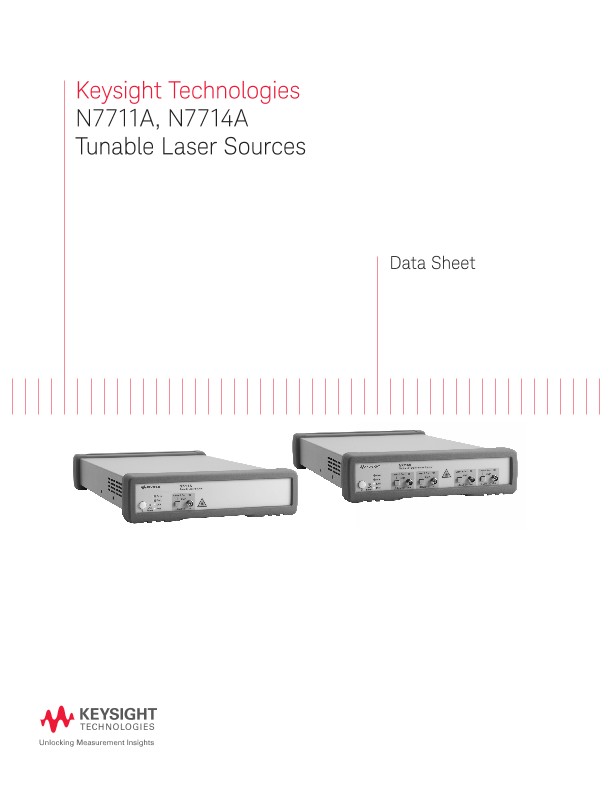 N7711A, N7714A Tunable Laser Sources PDF Asset Page | Keysight