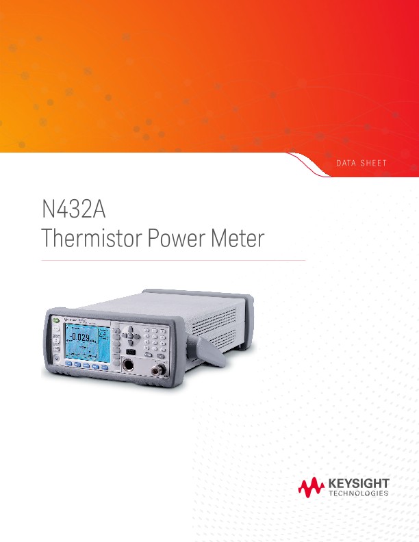 N432A Thermistor Power Meter PDF Asset Page | Keysight