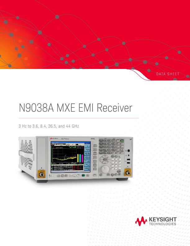 N9038A MXE EMI Receiver PDF Asset Page | Keysight