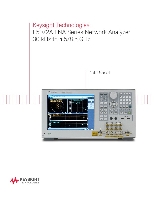 E5072A ENA Series Network Analyzer 30 kHz to 4.5 /8.5 GHz PDF Asset ...