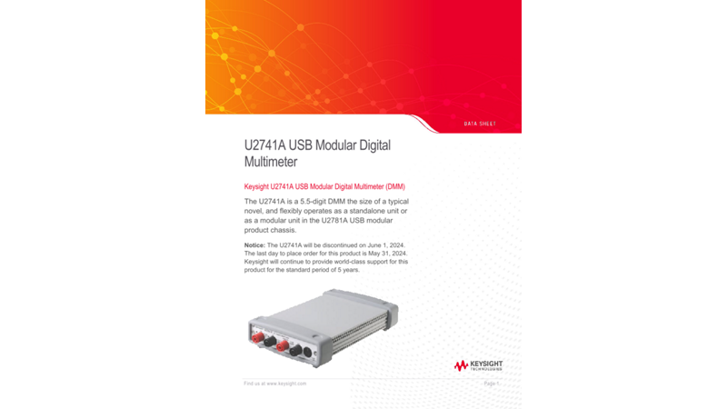 U2741A USB Modular Digital Multimeter, 5.5 Digit | Keysight
