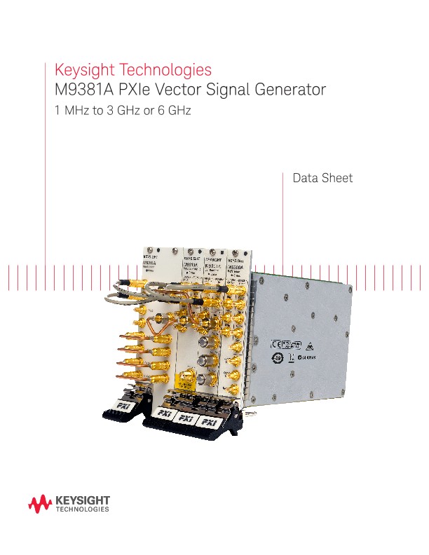 M9381A PXIe Vector Signal Generator PDF Asset Page | Keysight