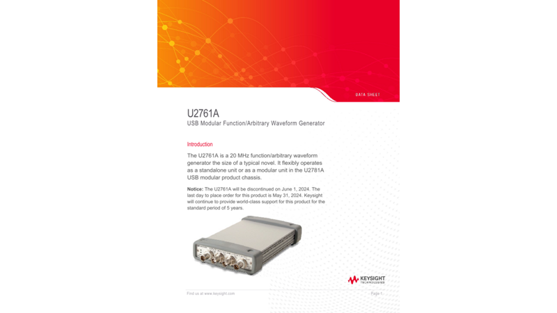 U2761A USB Modular Function Generator | Keysight
