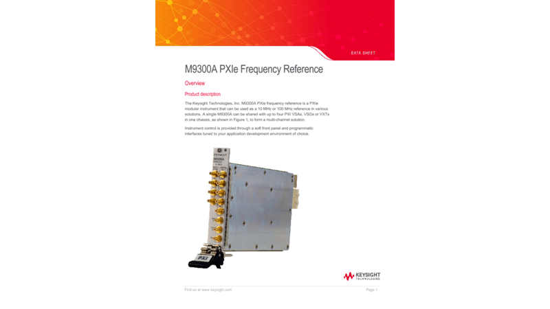 M9300A PXIe Frequency Reference: 10 MHz and 100 MHz | Keysight