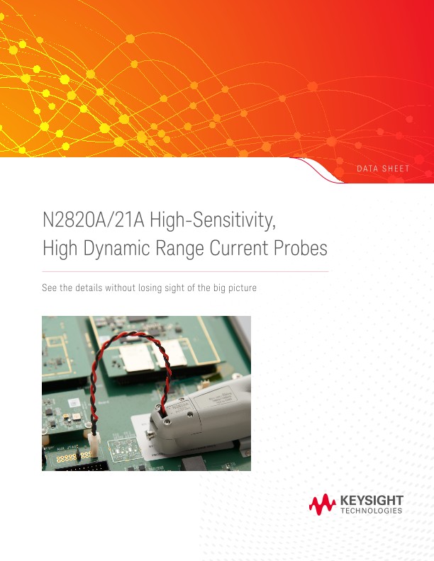 N2820A/21A High-Sensitivity, High Dynamic Range Current Probes PDF ...