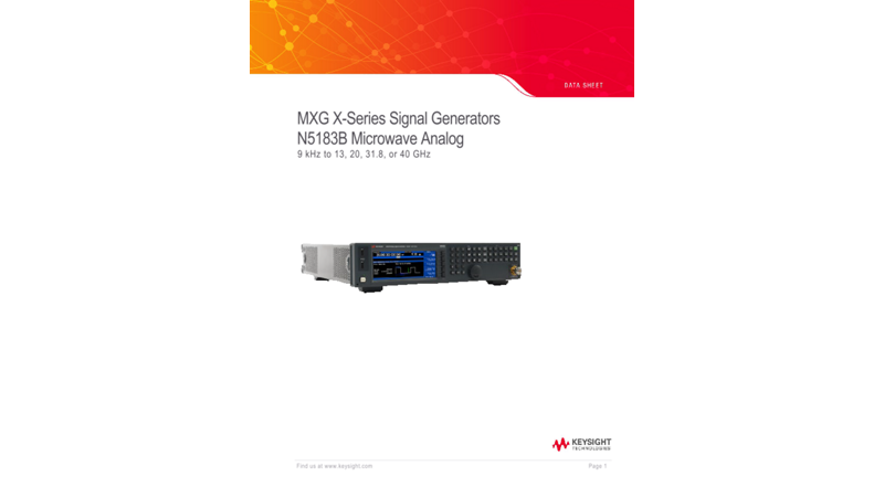MXG Signal Generators | Keysight